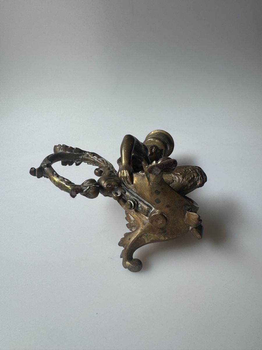 Rinascimento Candelabro antico bronzo con figura mitologica (Usato) a ...