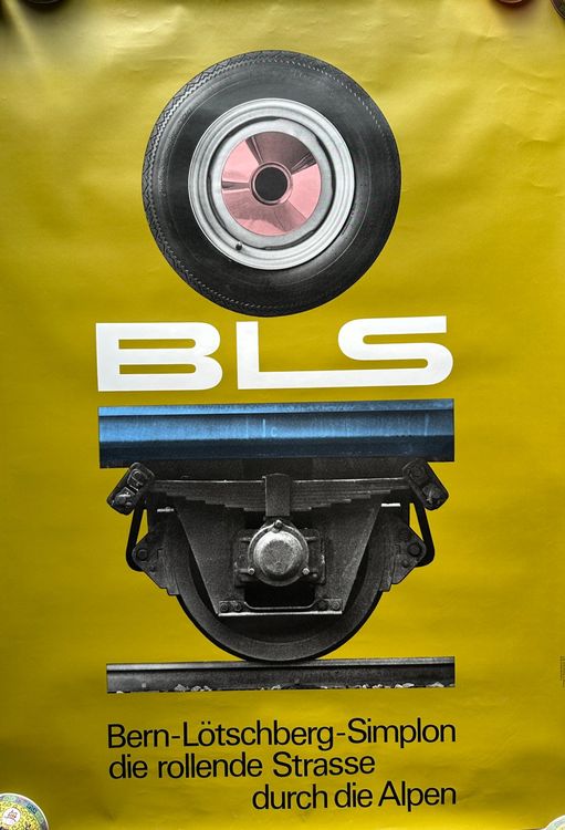 Kurt Wirth, Original Plakat, für BLS, rollende Strasse.... (Neu (gemäss Beschreibung)) in Weesen ...