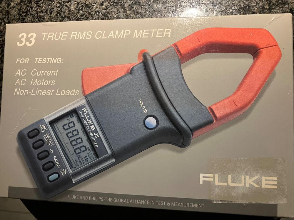 Fluke 33 True RMS AC Stromzange neu mit Bedienungsanleitung. (Neu und ...