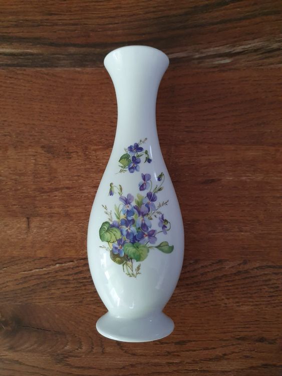 Blumenvase Gerold-Porzellan mit Blumenmuster Weiss (Gebraucht) in ...