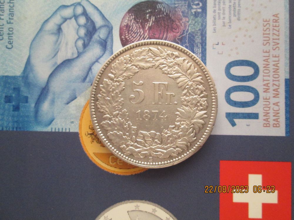 5Fr. 1874 B ohne . sehr schön ! Wertvoll ab 1Fr. ! (Gebraucht) in Wetzikon ZH für CHF 201 – mit ...