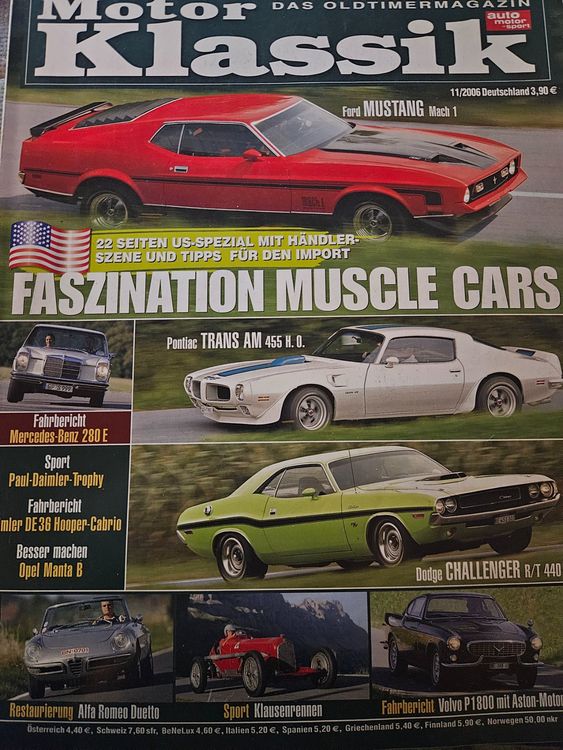 Motor Klassik 11/06 Grand Wagoneer Alfa Spider W114 Manta xx (Gebraucht ...