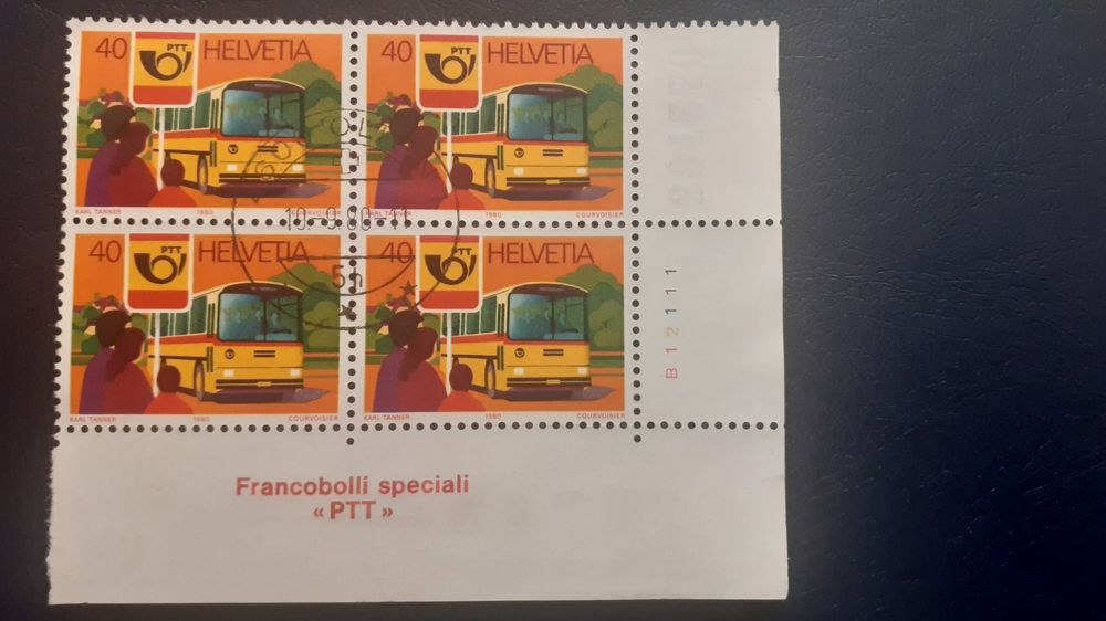 Nr. 646 Viererblock Zentrumstempel Olten1 (Gebraucht) in Steinmaur für CHF 1 – mit Lieferung auf ...