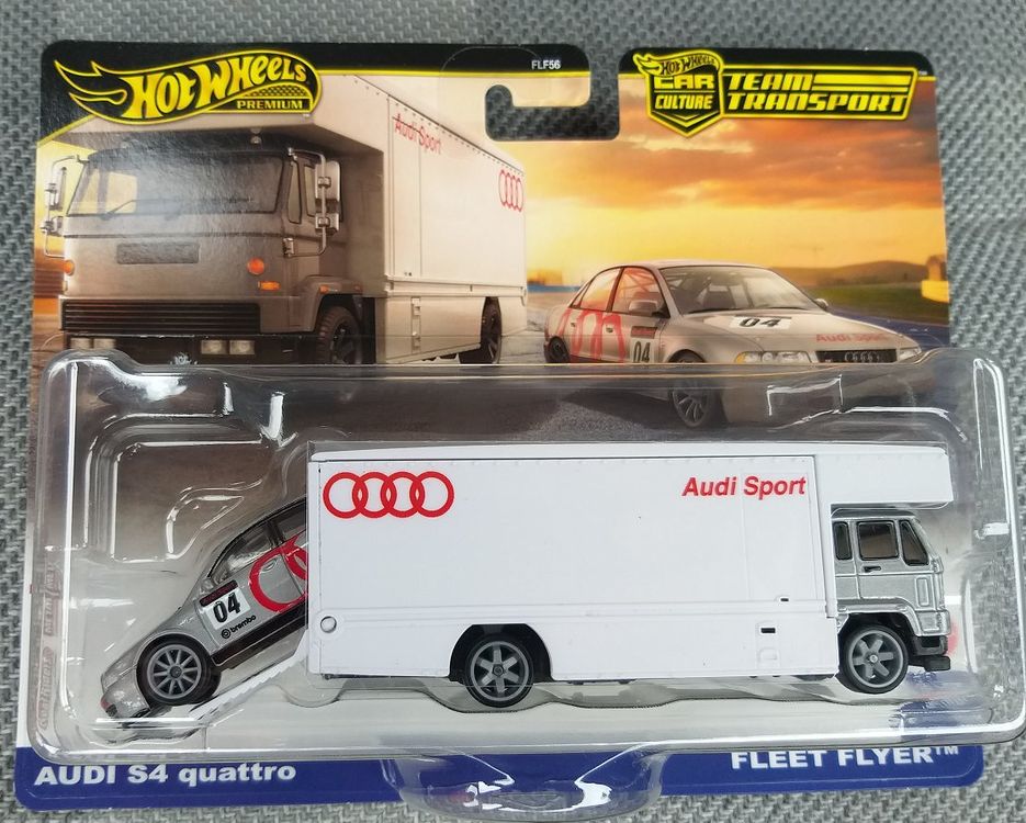 Hot Wheels Team Transport Audi S4 Quattro & Fleet Flyer (Neu und ...