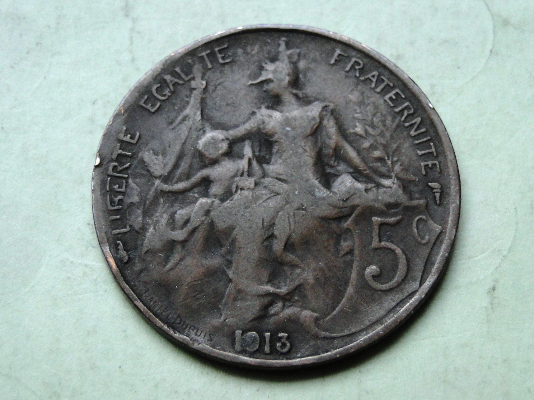 5 Centimes 1913 France République Daniel Dupuis (D'occasion) à ...