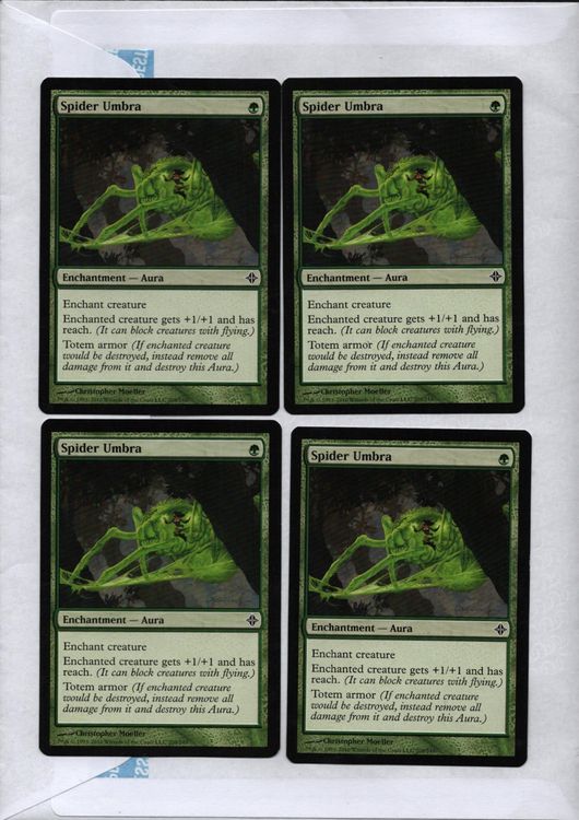 MtG, Magic the Gatering 4x Spider Umbra (Gebraucht) in Glattfelden für ...