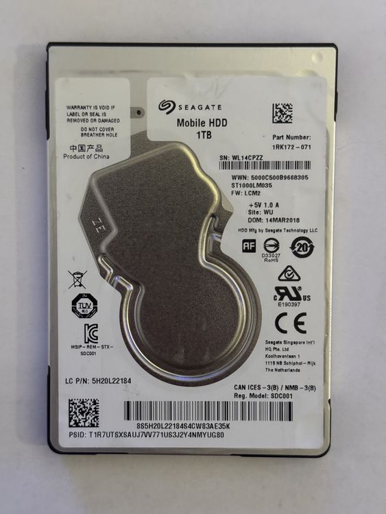 Seagate Mobile HDD 1TB Funktioniert daten wurde gelöscht (Gebraucht) in ...