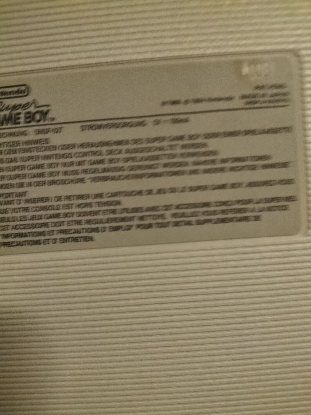 Super Game Boy adaptateur SNES Nintendo Console Rétro! (D'occasion) à ...