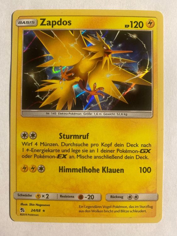 Pokemonkarte Zapdos holo 24/68 (Neu (gemäss Beschreibung)) in Neuhausen ...