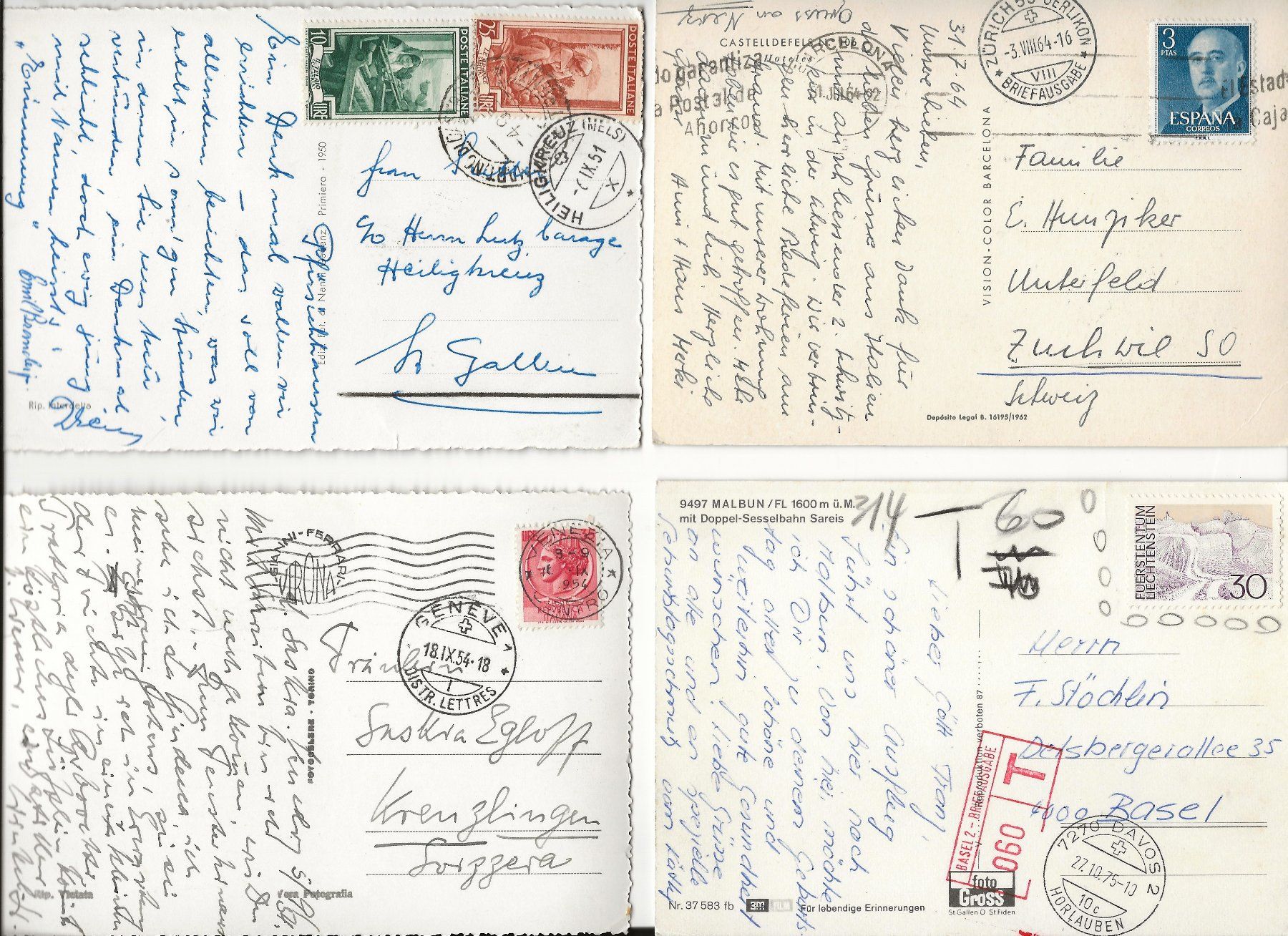 12 Karten Ausland mit CH Stempel / Kleber vo (Gebraucht) in Aarau für ...