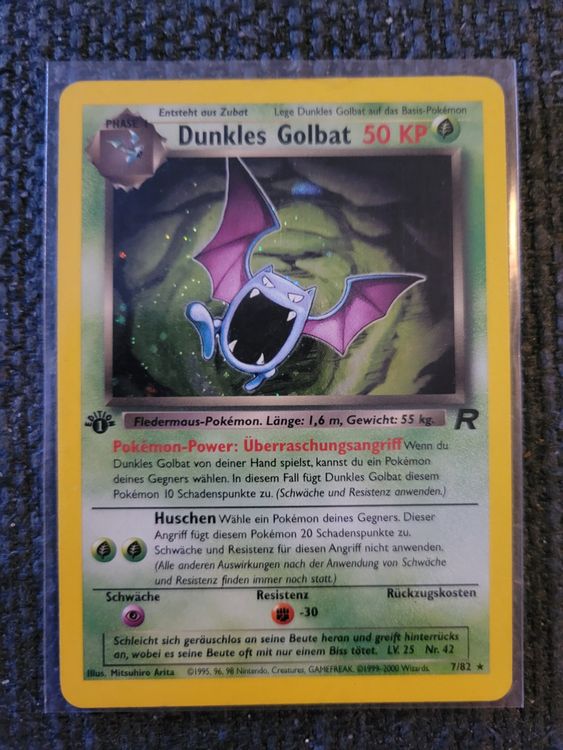 Pokemon Team Rocket Dunkles Golbat Ex First Edition Base Set (Gebraucht ...