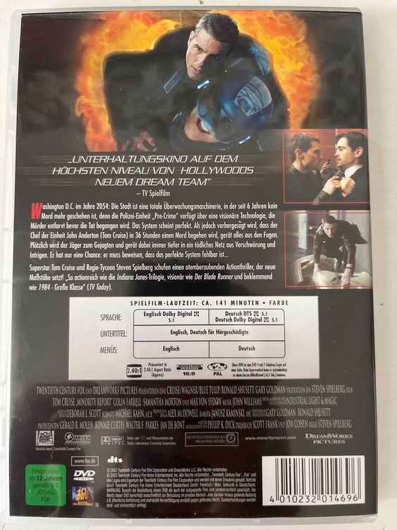 Minority Report, DVD 📀 - Tom Cruise (Neu (gemäss Beschreibung)) in Sierre für CHF 1.5 – mit ...