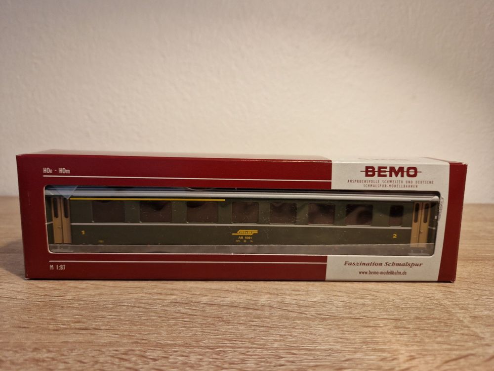 Bemo 3241 111 Personenwagen RhB H0m OVP NEU (Neuf avec emballage d'origine) à St-Aubin-Sauges ...