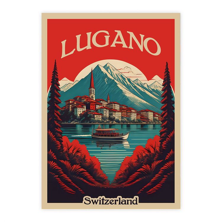 Fotoplakat (verschiedene Formate) Lugano - Switzerland | Kaufen auf Ricardo