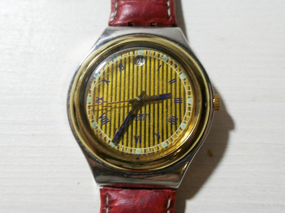 Swatch Irony "CROWNED HEAD" YGS402, neue Batterie, + Case (Gebraucht) in Thun für CHF 9 – mit ...