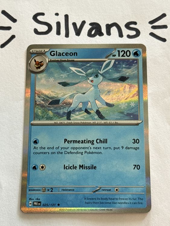 Glaceon Holo 025/131 Prismatic Evolutions Englisch (Neu (gemäss ...