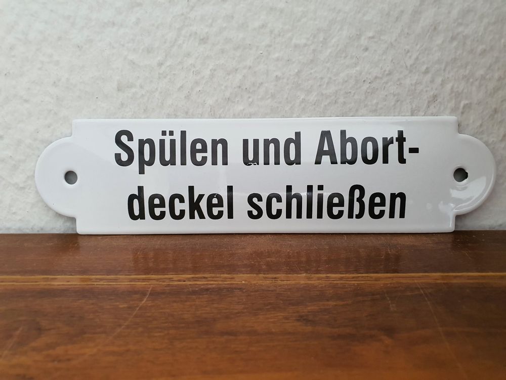 Emailschild Toilette WC Abort Bahn Zug Emaille Schild Retro | Kaufen auf Ricardo
