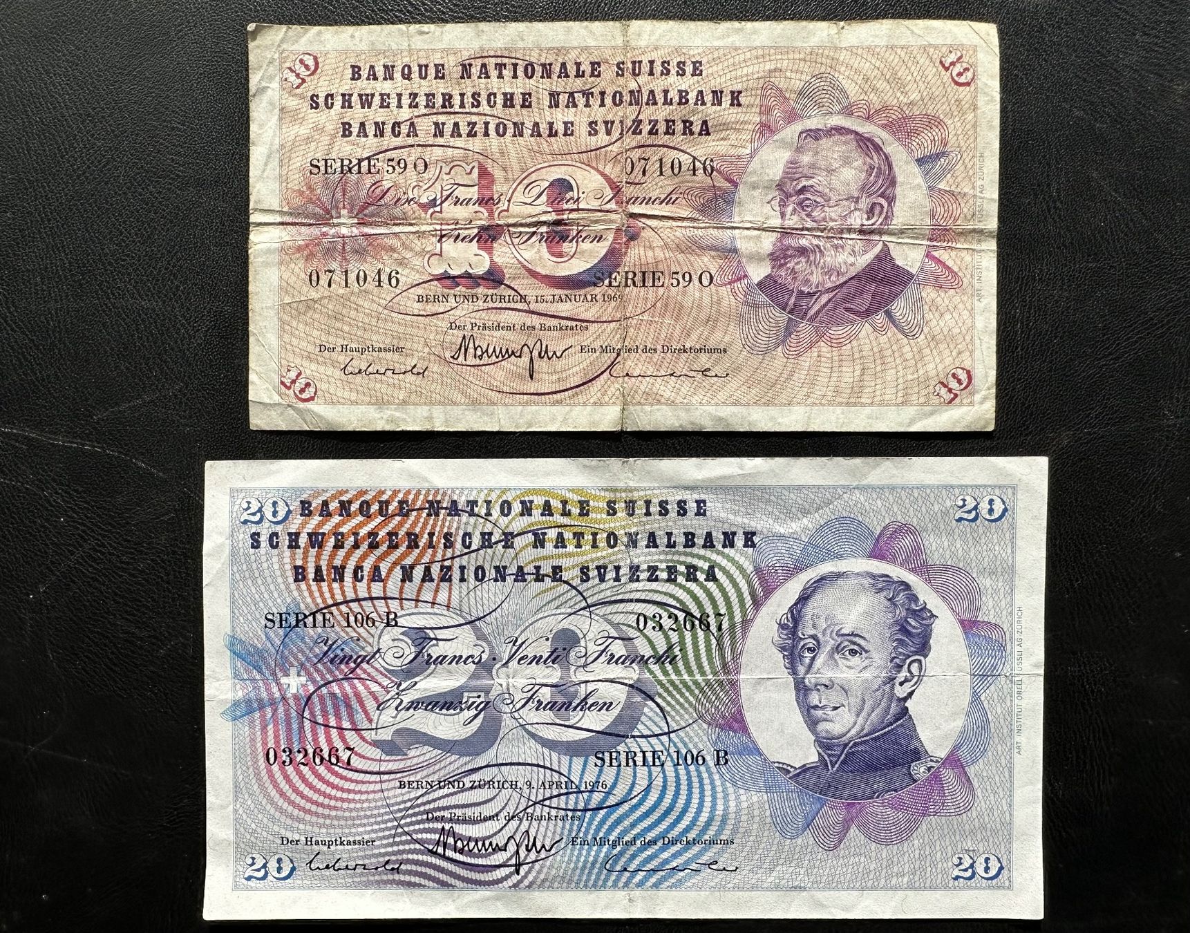 Alte 10er 1969 und 20 er Note 1976 ab 1.- (Gebraucht) in Seltisberg für ...
