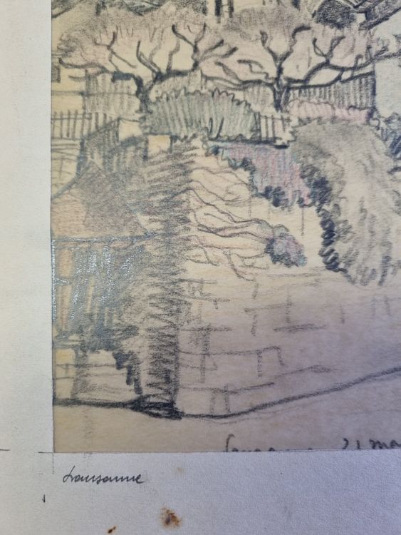 Lausanne Max Sutterlin 1936 Zeichnung auf Pergament (Gebraucht) in ...