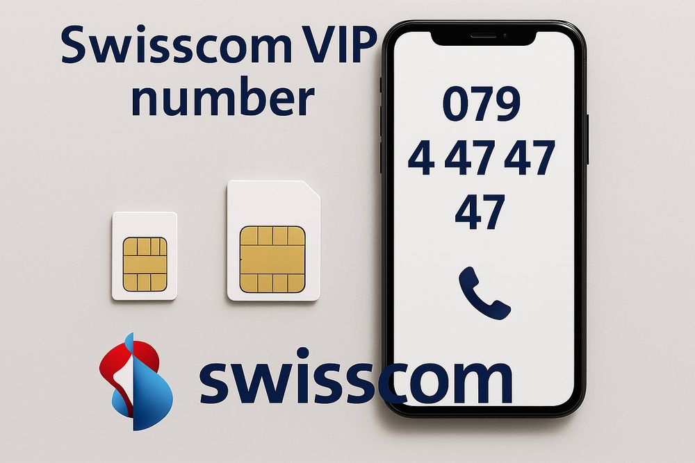 Carte SIM Swisscom VIP Premium - 079 4 47 47 47 (Neu (gemäss ...