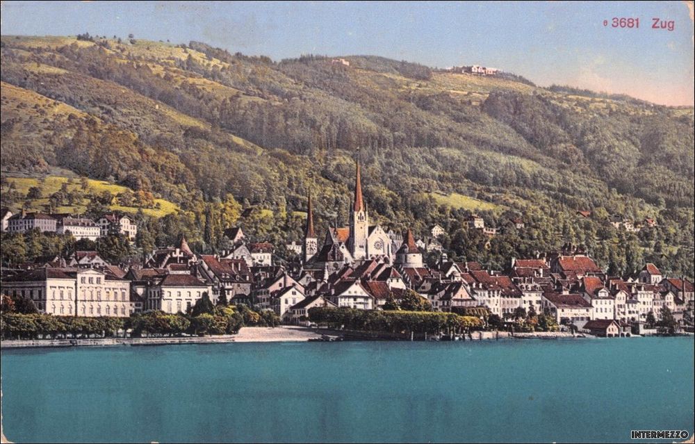 Zug // ca. 1910 Gesamtansicht Altstadt vom See aus | Kaufen auf Ricardo