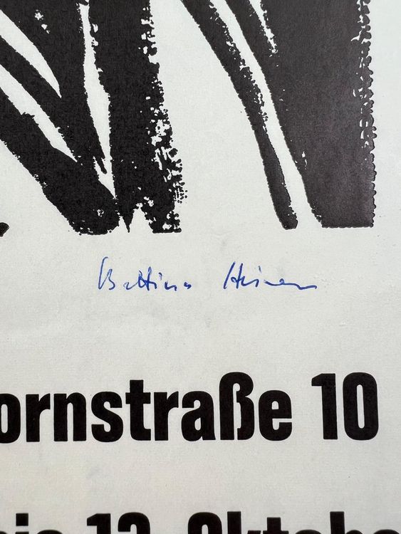 BETTINA HEINEN Ausstellung Plakat Mit Handsigniert. | Kaufen auf Ricardo