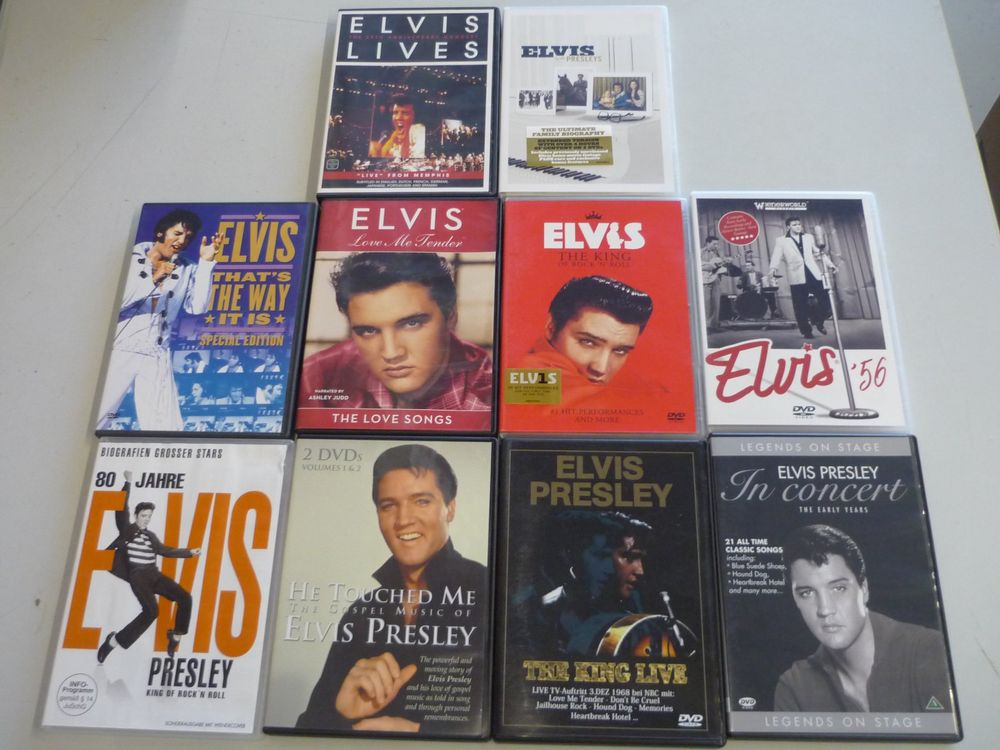 DVD Set 56 - 10 x DVD Elvis Presley Top Sammlung Musik DOK (Gebraucht ...