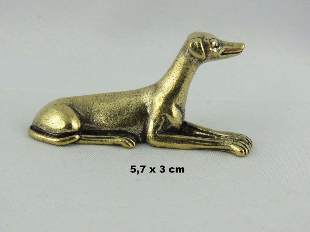 WINDHUND - Messing Figur - 5,7x3cm | Kaufen auf Ricardo