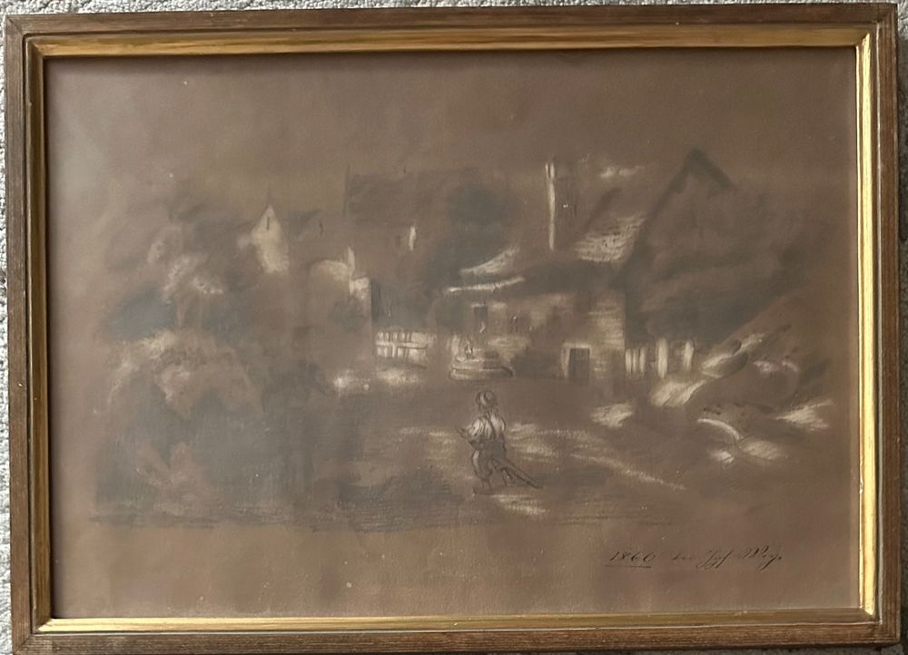 Antike Landschafts Zeichnung Aus 1860 Unl.Signiert (Gebraucht) in Root für CHF 19 – mit ...