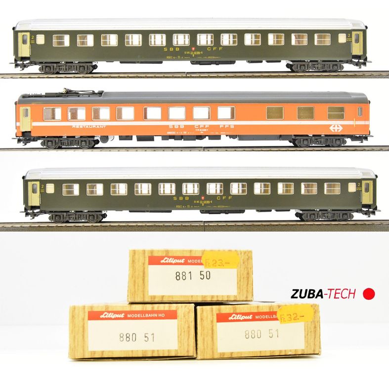 Liliput 3x UIC-X Personenwagen der SBB H0 GS mit OVP (Gebraucht) in St. Gallen für CHF 27 – mit ...