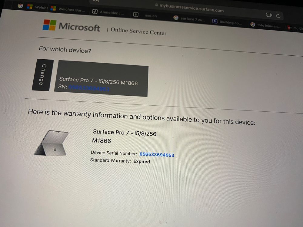 Microsoft 1866 Surface Pro7 256 GB, 8 GB RAM Intel Core i5 (Gebraucht) in Chur für CHF 325 – mit ...