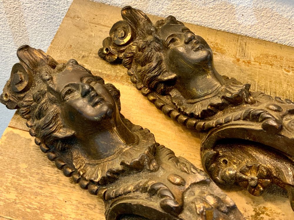 JUGENDSTIL 2 GROSSE ZIERELEMENTE SKULPTUR BRONZE FRANCE,1900 | Kaufen auf Ricardo