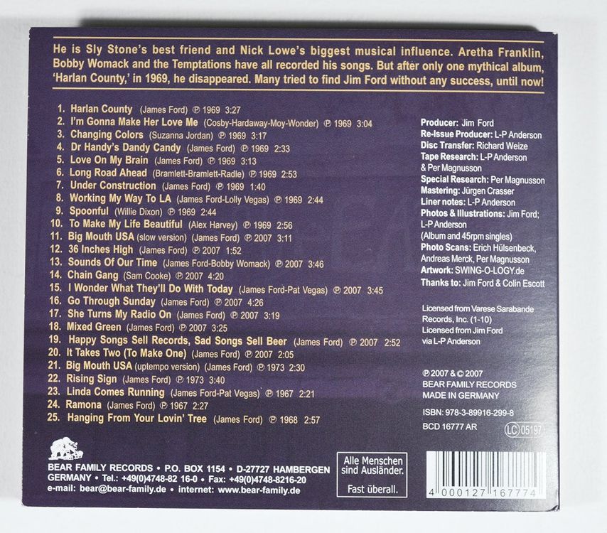 CD: JIM FORD - The Sounds of Jim Ford (Gebraucht) in Frenkendorf für ...