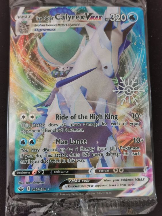 Pokemon Ice Rider Calyrex Vmax 046/198 verpackt | Kaufen auf Ricardo