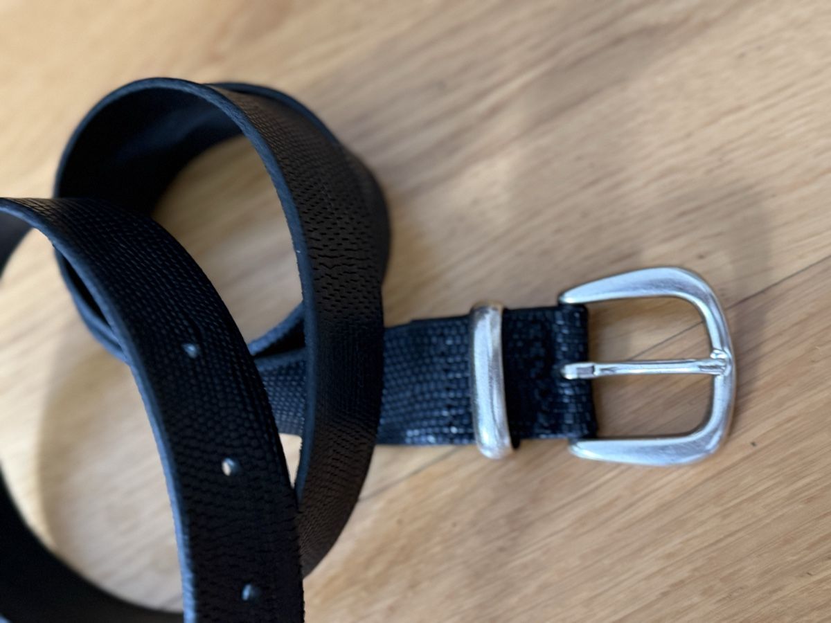 Belt Orciani Lizard Black NEW (Nuovo e nell'imballaggio originale) a ...