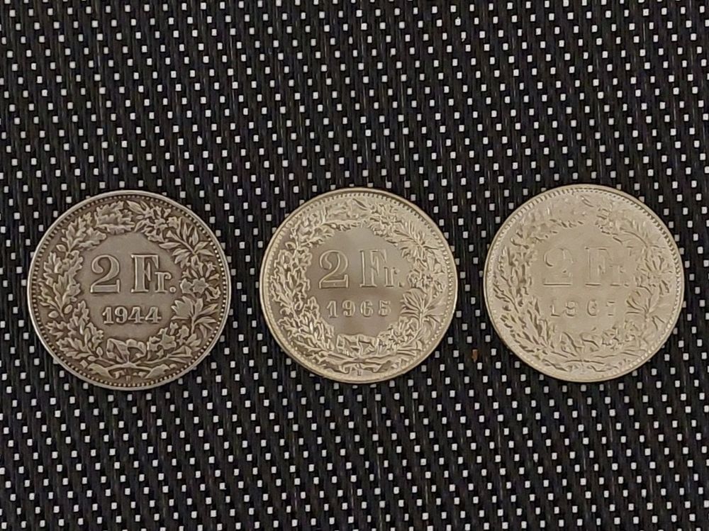 Silber 2 Franken 1944, 1965, 1967 | Kaufen auf Ricardo