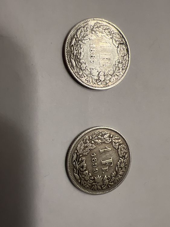 2 Silbermünzen 1887/1899 Schweiz | Kaufen auf Ricardo