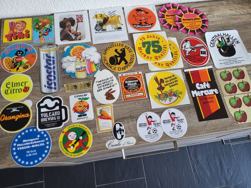 Sticker Tiki Sugus Tam Elmer Orangina Fanta Knorr Merkur Käs (Gebraucht ...