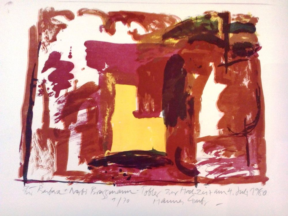 Hannes Gruber Lithographie mit Widmung (Neu (gemäss Beschreibung)) in zurich für CHF 1000 – mit ...