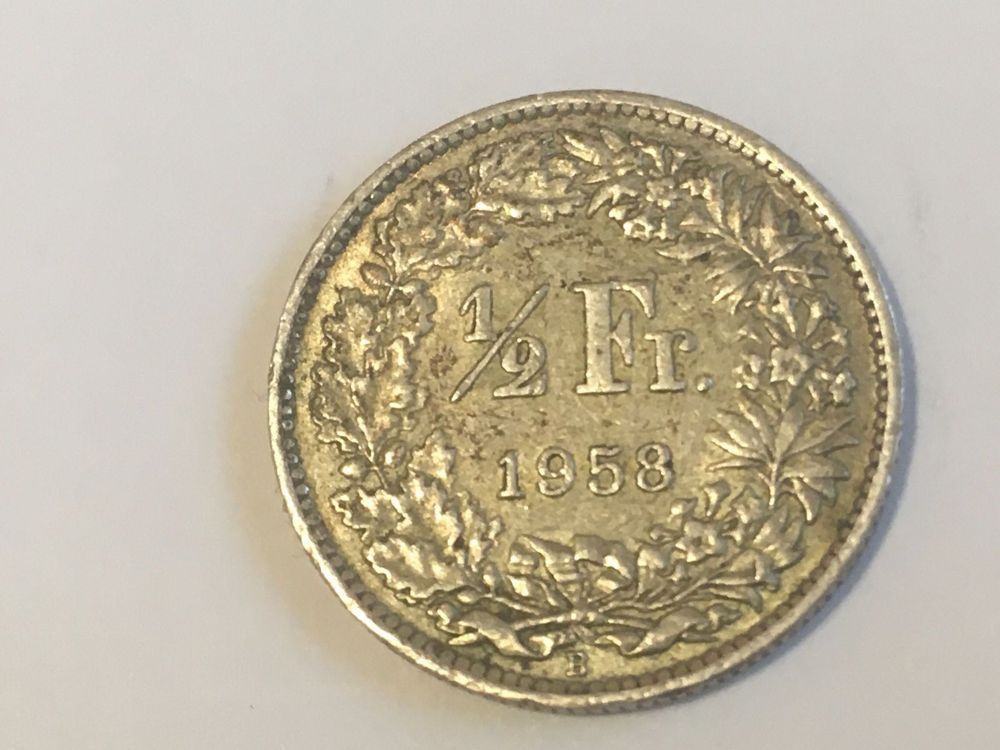 50 Rappen / ½ Franken1958 Silber Münze Schweiz | Kaufen auf Ricardo