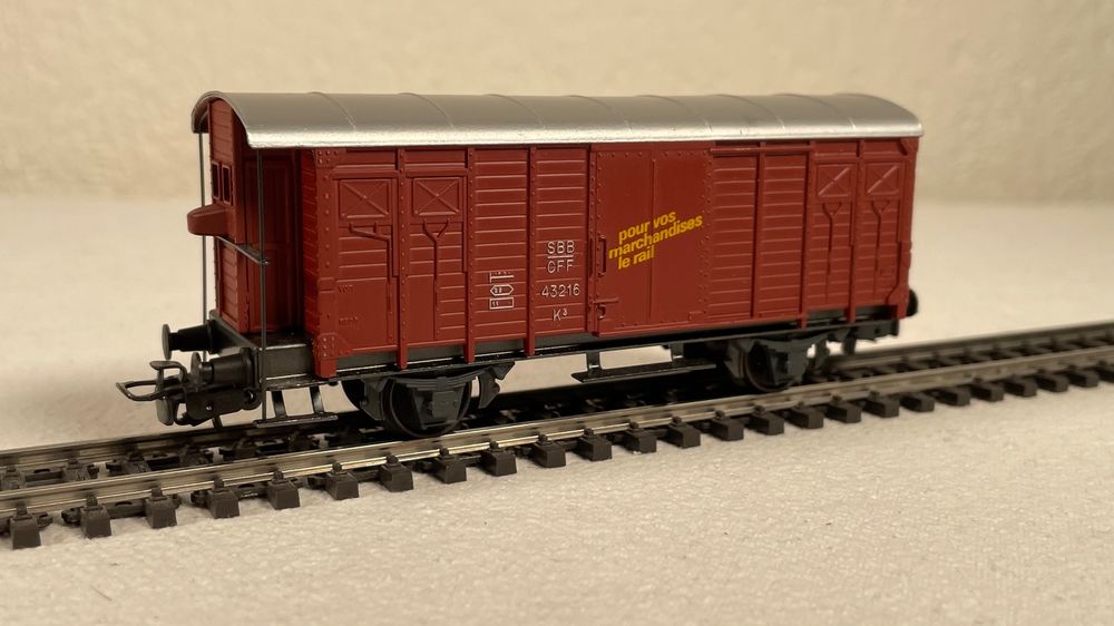 HAG 300 - SBB K3 Gedeckter Güterwagen braun - NEUWERTIG (Neu und ...