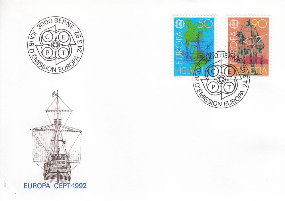 1992 823-30 Rhein Pro Familia Europa Comic Figuren 3 FDC (Gebraucht) in ...