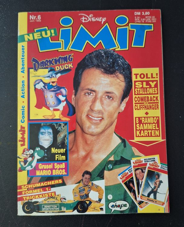 Disney Limit Comic-Magazin Nr. 6/1993 Stallone inkl. 4Karten | Kaufen ...