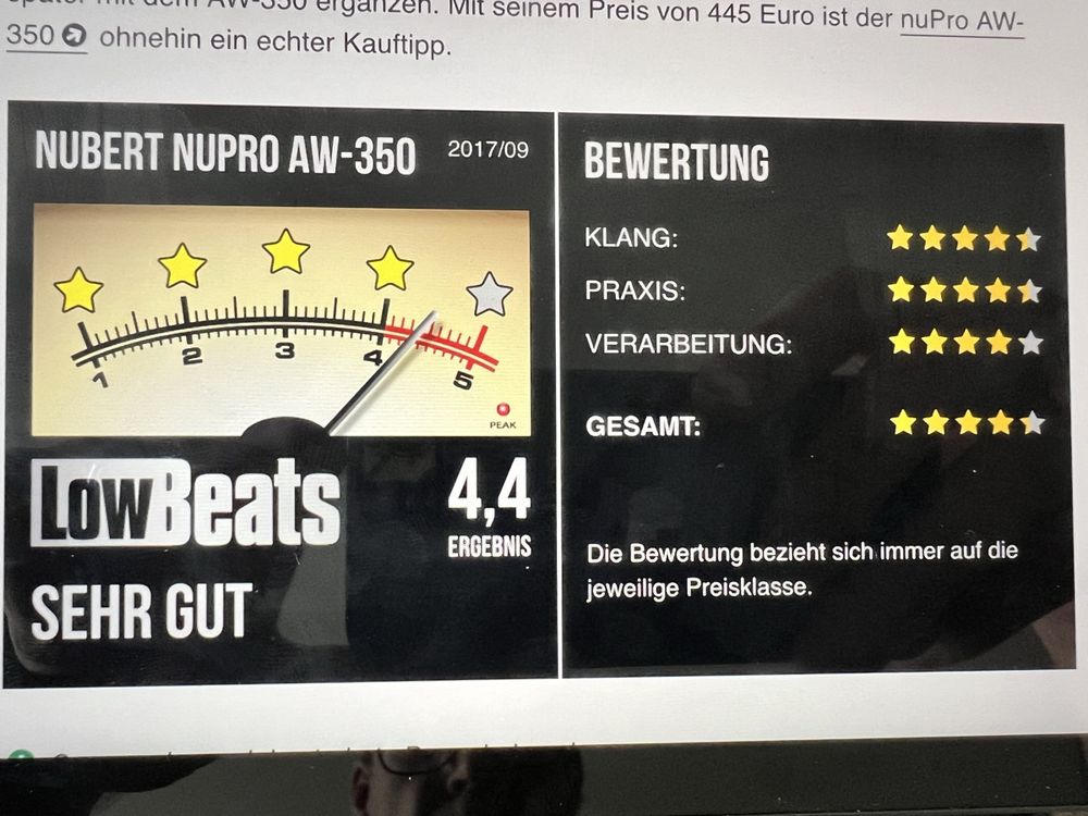 aktiv Subwoofer Nubert nuPro AW-350 (Gebraucht) in Zuchwil für CHF 200 ...