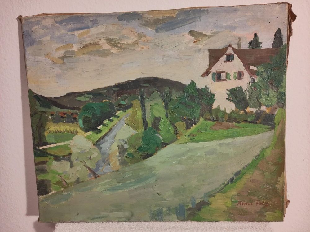 Anni FREY Landschaft mit Haus Ölbild (Gebraucht) in Zug für CHF 90 ...