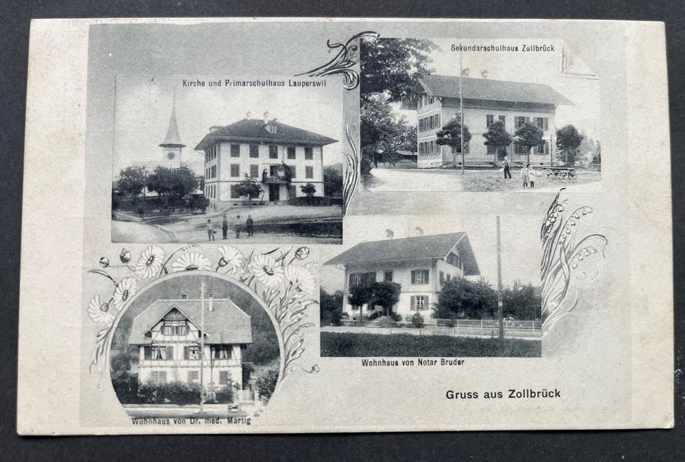 Gruss aus Zollbrück/Schulhäuser/Wohnhaus von Notar Bruder (Gebraucht ...