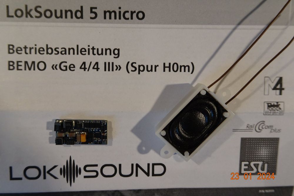Décodeur ESU LokSound V5 micro Next18 avec haut-parleur (Neu (gemäss ...