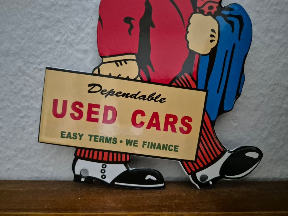 Emailschild Used Cars Logo USA Reklame Garage Emaille Schild (Neu ...