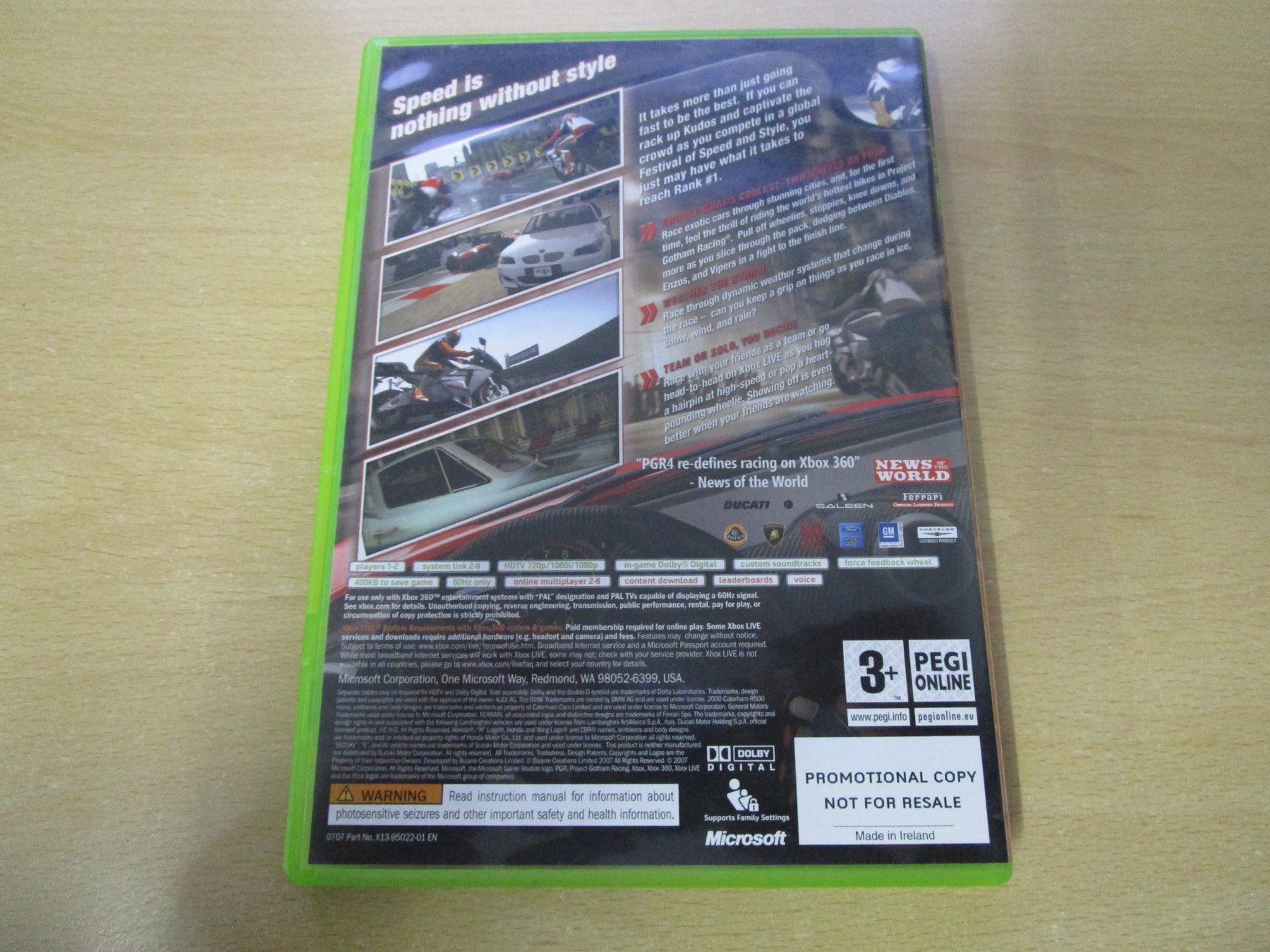 Project Gotham Racing 4 Xbox 360 Promo Game (selten) XBOX360 (Gebraucht ...