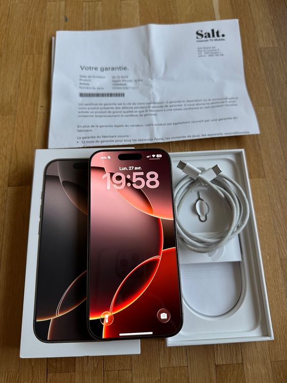 iPhone 16 pro 256gb Desert Titanium - état comme neuf ! (Gebraucht) in ...